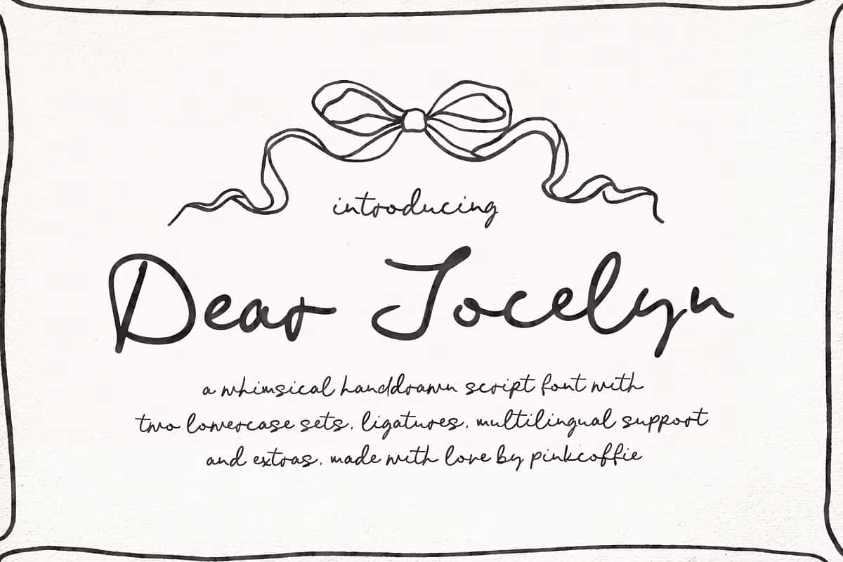Dear Jocelyn | Handwritten Script - Graphicas - Design Resources