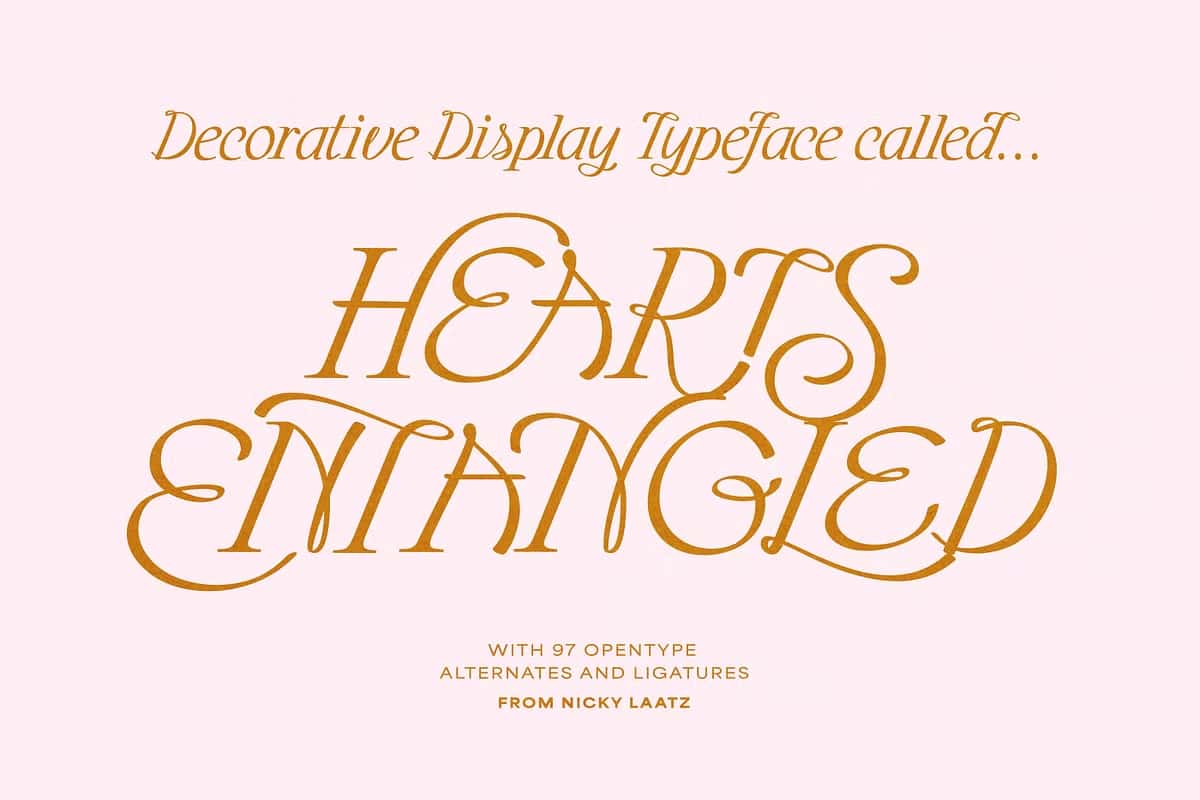 Hearts Entangled Display Typeface - Graphicas - Design Resources